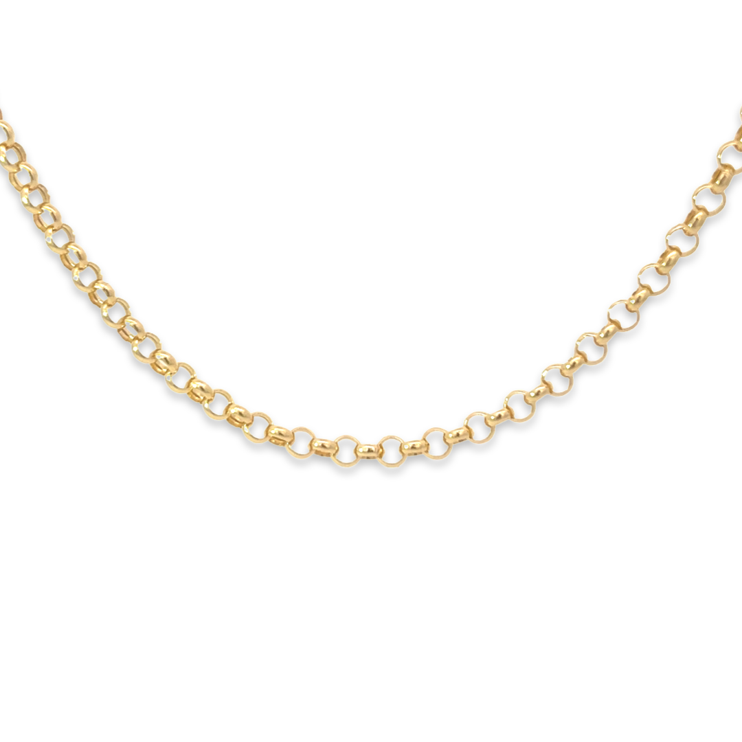 14K Gold 3.75mm Rolo Chain Necklace – BrookeMicheleDesigns